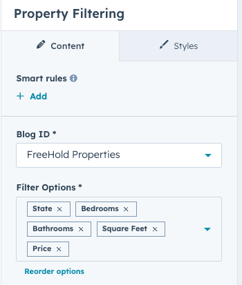 Using and Customizing the Property Filtering Module