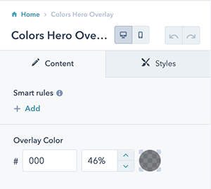 Hero Color Overlay Module